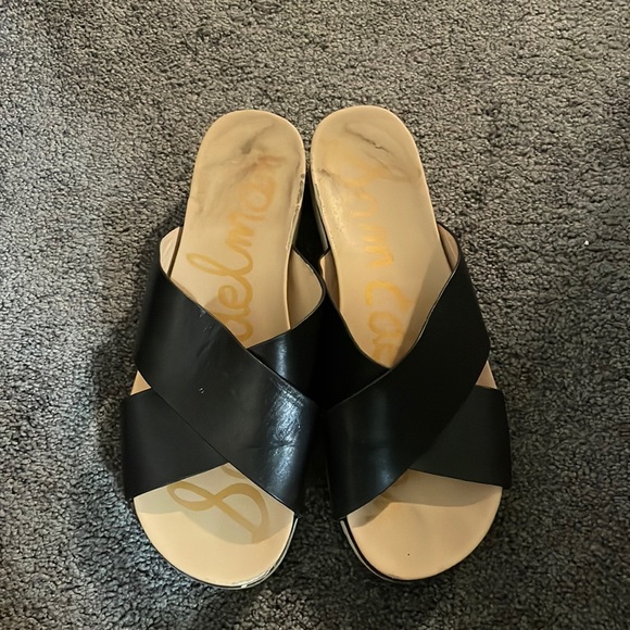 Sam Edelman | Shoes | Black Slides Sam Edelman Small Lift | Poshmark
